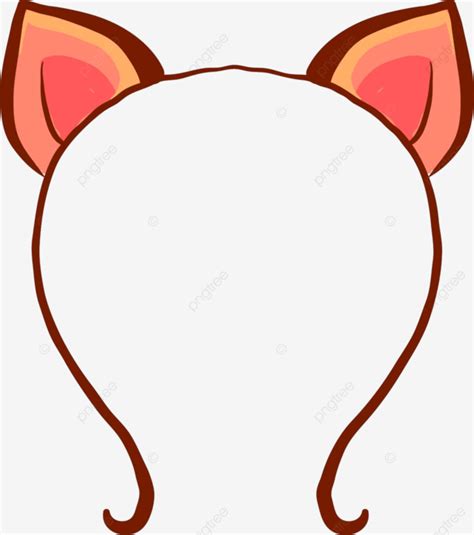 Vector Illustration Of A Cat Ear Hairband On A White Background Vector