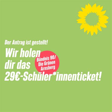 Unser Antrag Das Deutschland Ticket für alle Schüler innen in Arnsberg