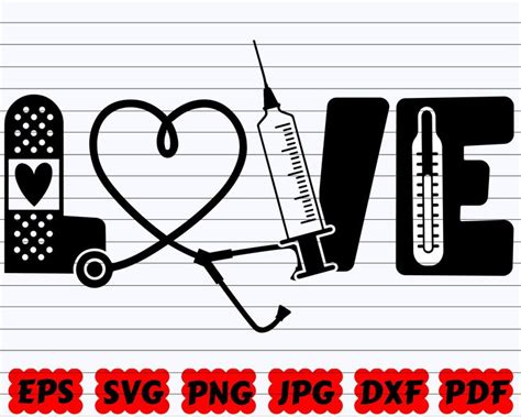 Love Nurse Svg Nurse Life Svg Love Svg Nurse Cut File Nurse Design Svg
