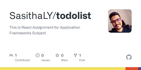 Github Sasithaly Todolist This Is React Assignment For Application