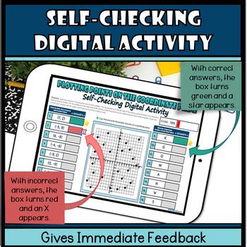 Plotting Points On The Coordinate Plane Graph Self Checking Digital Activity