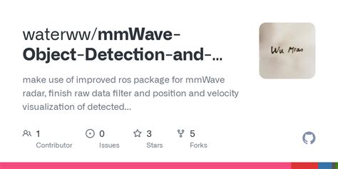 GitHub Waterww MmWave Object Detection And Visualization Make Use Of