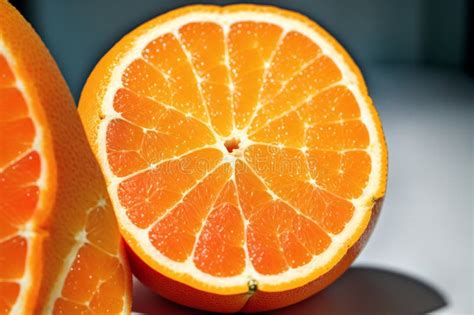 Freshly Squeezed Orange Juice In A Glass On Wooden Table Closeup