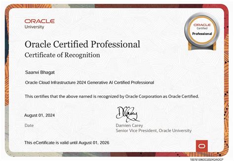 Ocicertified Generativeai Oracle Cloudcomputing Professionaldevelopment Continuouslearning