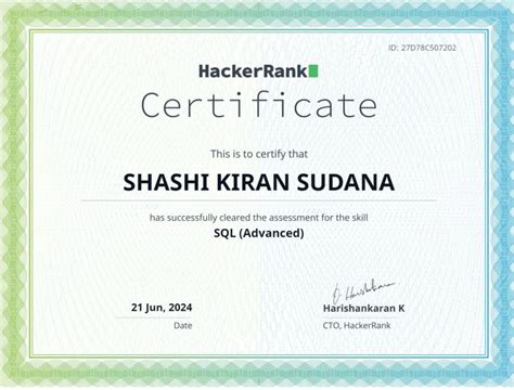 shashi kiran sudana on linkedin sql advancedsql hackerrank dataanalytics databasemanagement…