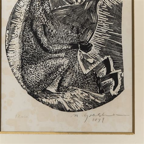 Xilogravura Sem Título De Marcelo Grassmann De 1949 Veentx