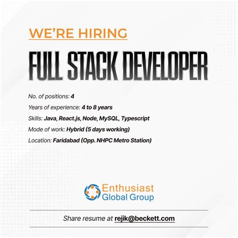 Enthusiast Global Group On Linkedin Developeropportunity