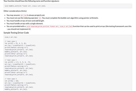 Solved Here Is The Psuedocode For Bubble Sort Your Job Is