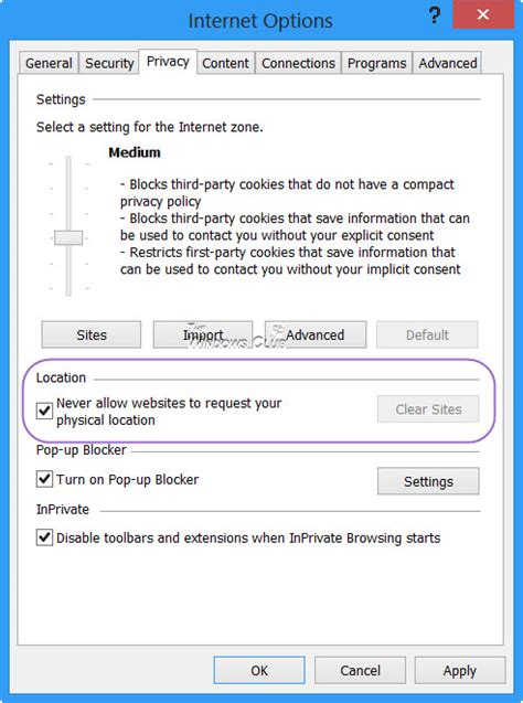 Internet Explorer This Website Does Not Have Permission To Use The