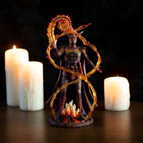 Anne Stokes Fire Elemental Wizard Figurine Angel Clothing