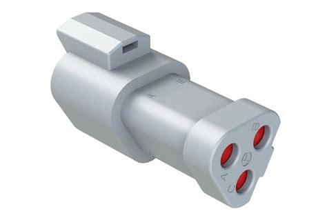 At04 3p Rj120 3 Way Receptacle Male Connector With 120 Ohm