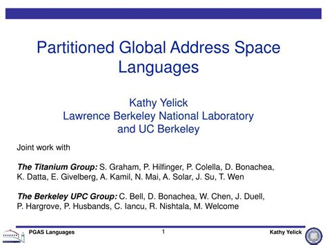 ppt partitioned global address space languages kathy yelick lawrence