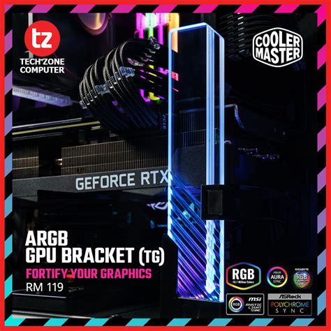 Cooler Master ARGB GPU SUPPORT BRACKET (TG) [ MCA-U000R-GSBTG-00 ...