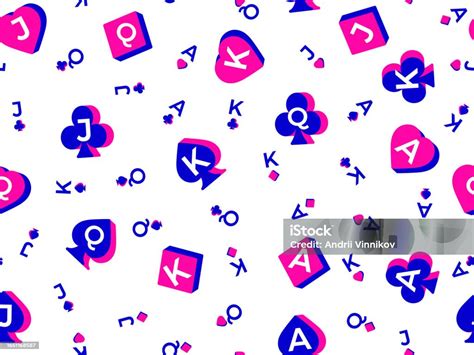 카드 슈트가 있는 매끄러운 패턴 다이아몬드 하트 클럽 3d 스타일의 스페이드 흰색 배경에 아이소메트릭 3d 카드 슈트 기호 인쇄