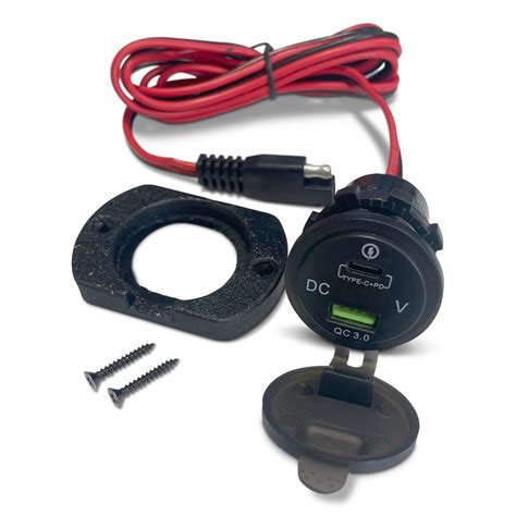 Yp Ump48 Dual Usb C And Usb Qc30 Fast Charging Port With Voltmeter