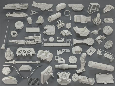 Kit Bash 55 Pieces Collection 18 3d Cgtrader