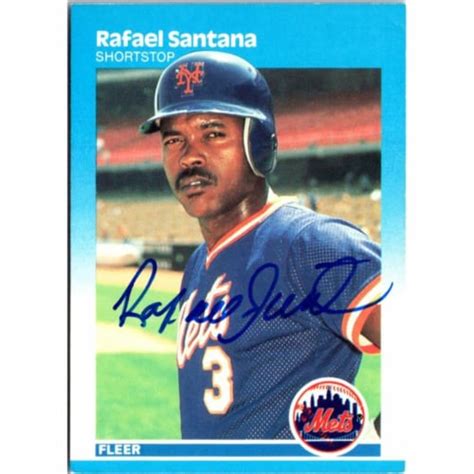 Autograph Warehouse 702766 Rafael Santana Signed New York Mets 1987
