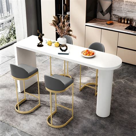 Industrial 1345 Pieces Bar Table Set Rectangle Wood Counter Table
