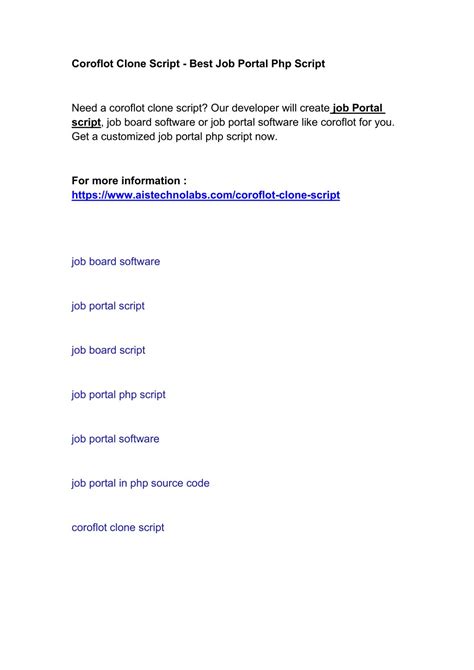 Ppt Coroflot Clone Script Best Job Portal Script Powerpoint Presentation Id8098339
