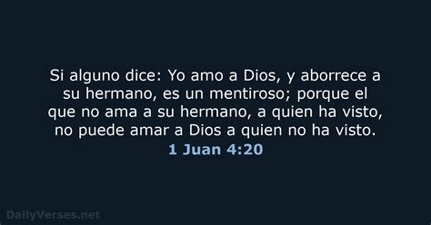 1 Juan 4 20 Versículo de la Biblia LBLA DailyVerses net