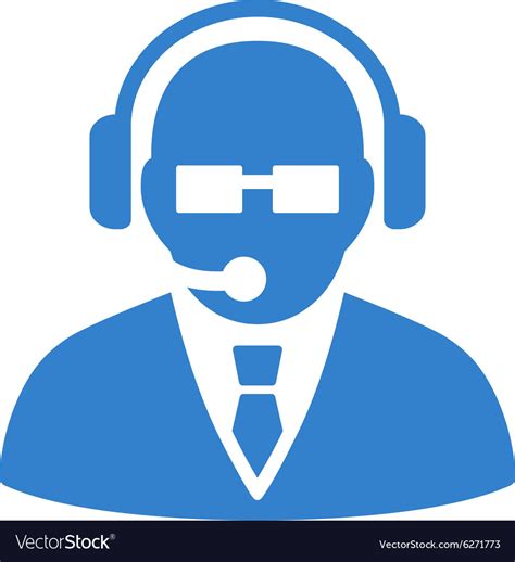 Support Manager Icon Royalty Free Vector Image