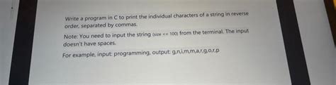 Solved Write A Program In C To Print The Individual Chegg
