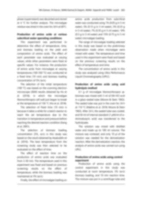 Solution Profile Of Amino Acids Production From Microalgae