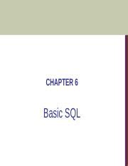 Chapter V Basic Sql Pptx Chapter Basic Sql Chapter