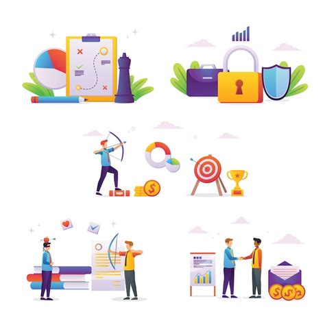 기업가의 그림 사람들 비즈니스 개념 프리미엄 벡터