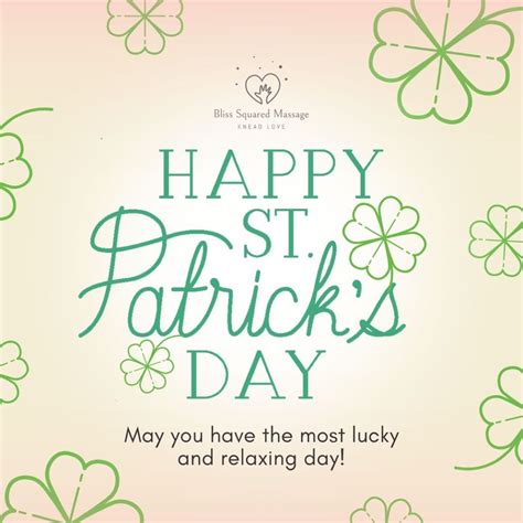 Bliss Squared Massage On Linkedin Stpattys Stpatricksday Luck
