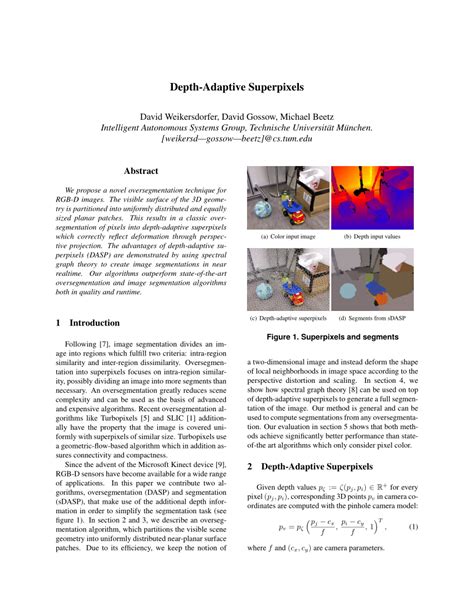 pdf depth adaptive superpixels