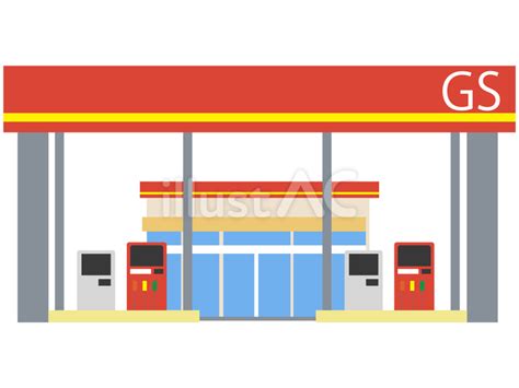 ガソリンスタンド建物アイコンイラスト No 23296034｜無料イラスト・フリー素材なら「イラストac」