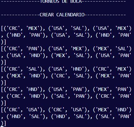 C Mo Crear Un Calendario De Futbol En Python Stack Overflow En Espa Ol