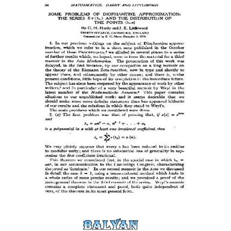 خرید و قیمت دانلود کتاب Some Problems Of Diophantine Approximation The