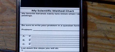 My Scientific Method Chart My Favonto Bananas StudyX