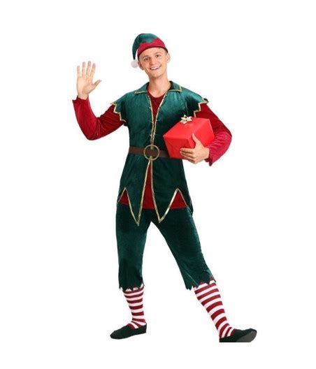 Déguisement Sexy Robe De Mère Noël Costume De Luxe Homme Elfe Vert En