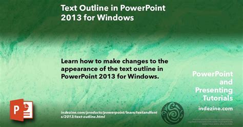 Text Outline In PowerPoint 2013 For Windows