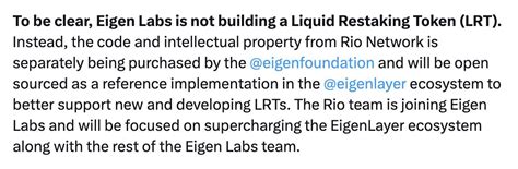 Eigen Labs Acquires Rio Network Opens LRT Code TradingView News