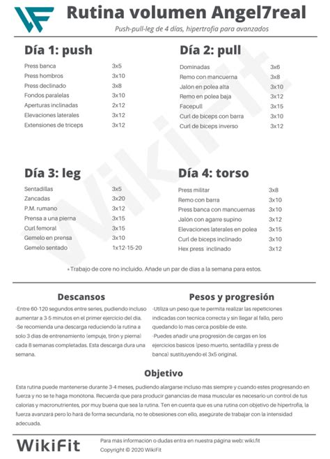 Rutina Tirón Empuje 4 Días Hipertrofia Fisiomorfosis
