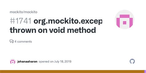 Orgmockitoexceptionsmisusingunfinishedstubbingexception Thrown On Void Method · Issue 1741