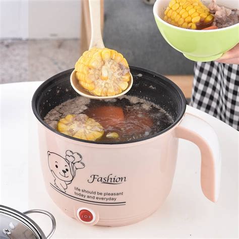 Portable Mini Electric Rice Cooker Frying Pan Steamer Periuk Nasi