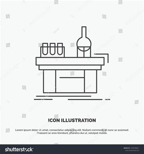 Biology Chemistry Lab Laboratory Production Icon Stock Vector Royalty Free