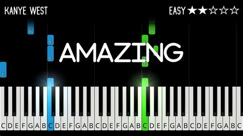 Kanye West Amazing Easy Piano Tutorial Youtube