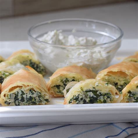 Spinach And Feta Phyllo Rolls