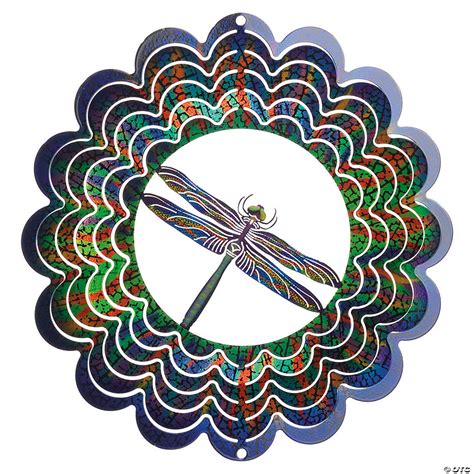 6 Inch Kaleidoscope Dragonfly Blue Wind Spinner Oriental Trading