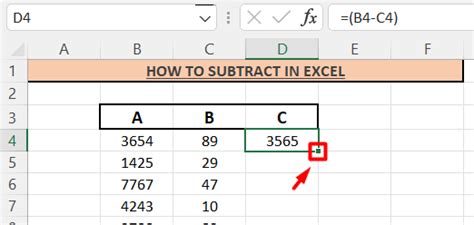 How To Subtract In Excel Solution For 4 Scenarios