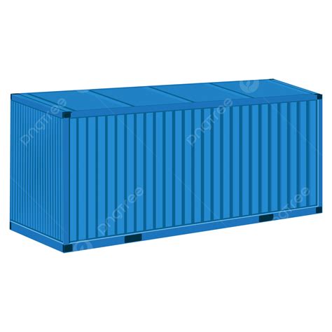 Blue Cargo Container Perspective Illustration Free Clipart Blue Cargo Container Png And
