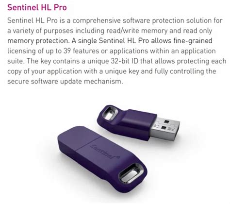 Sentinel Hl Pro Form Factor Hasp Dongle Sentinel Hl Hardware Based