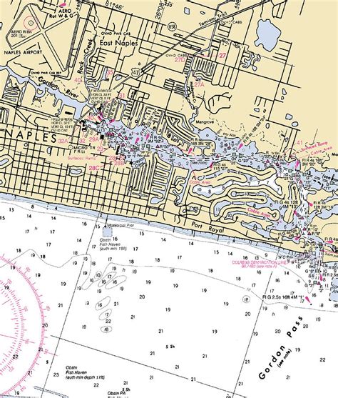 Naples Florida Nautical Chart Mixed Media By Bret Johnstad Fine Art