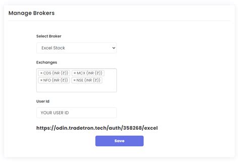 Configure Excel Stock